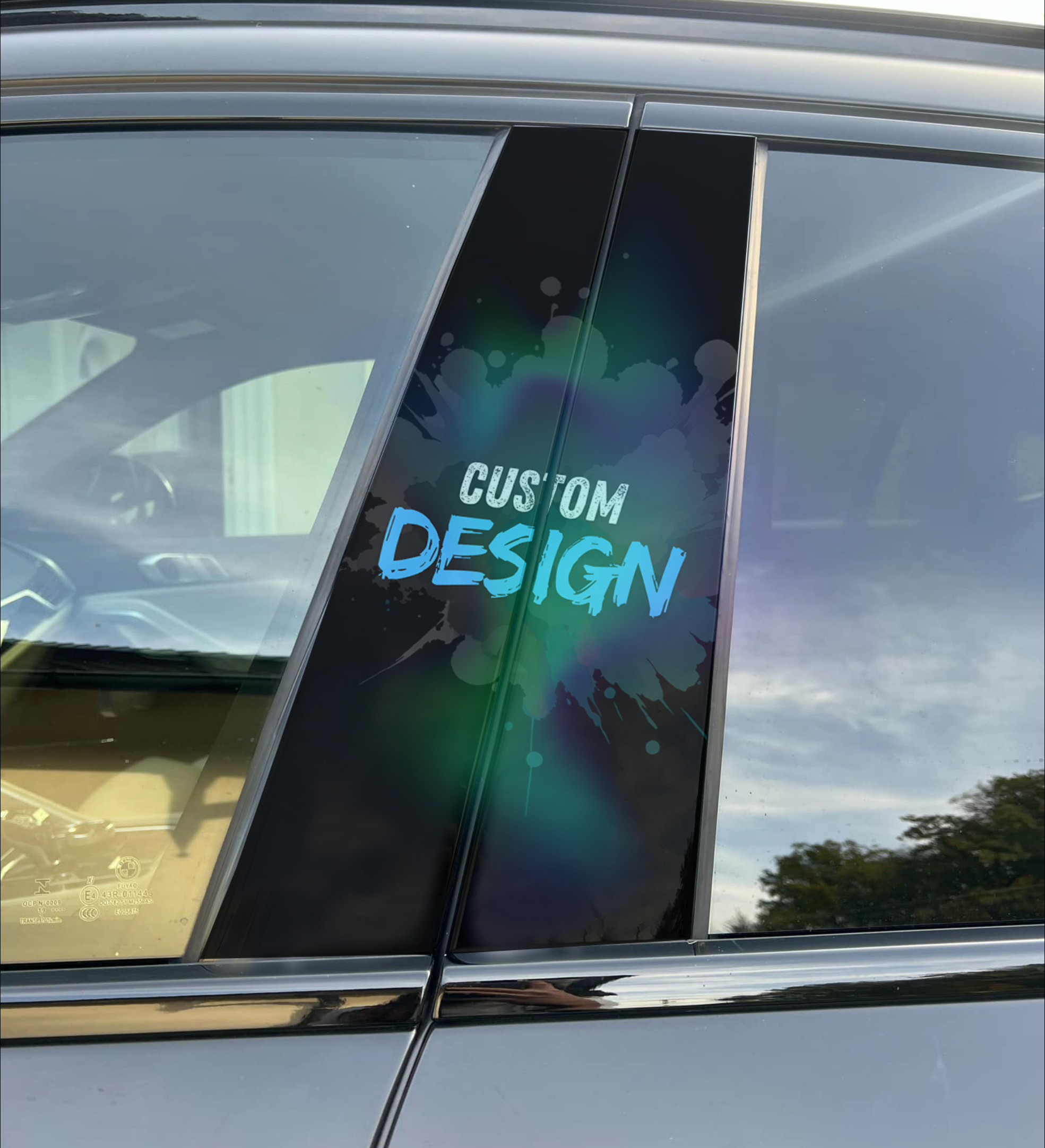 Custom Design Holographic Car Pillar Wrap Premium Holographic Vinyl B ...